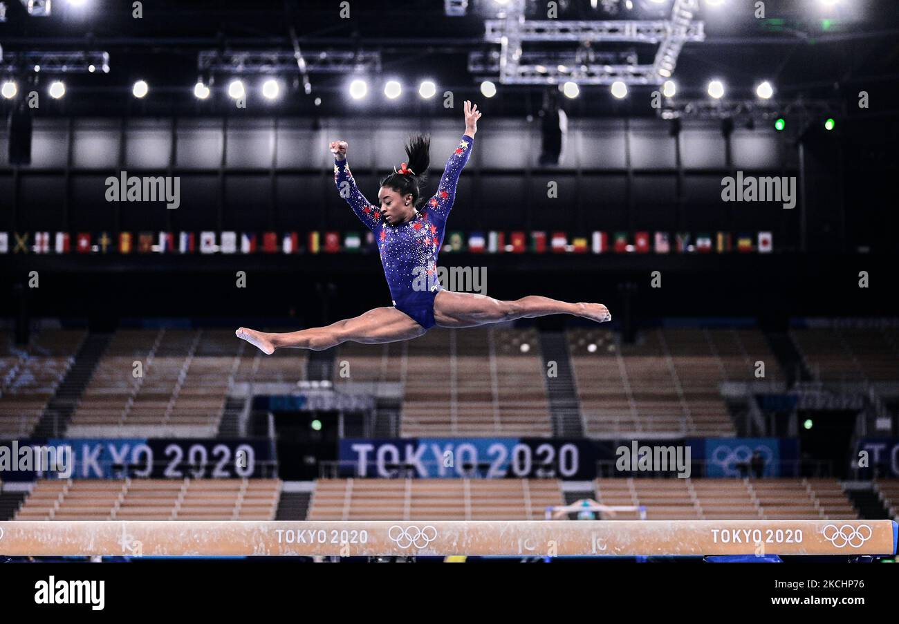 Simone Biles of United States of America during women's qualification ...