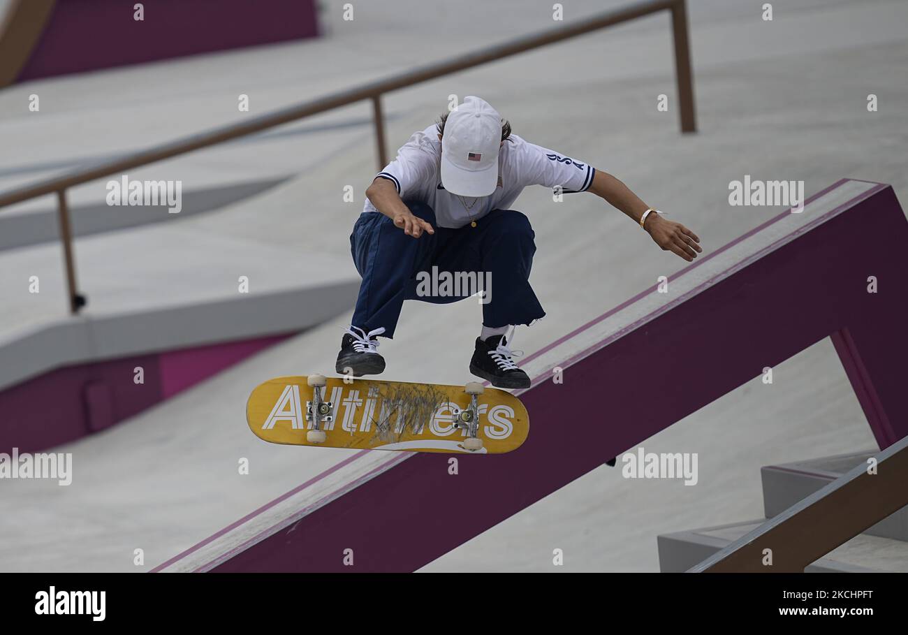 Alexis Sablone during women's street skateboard at the Olympics at ...