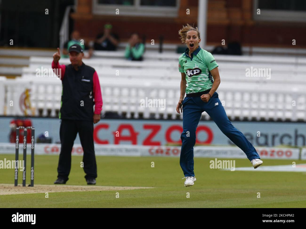 LONDON, ENGLAND - July 25:Tash Farrant of Oval Invincibles Women ...