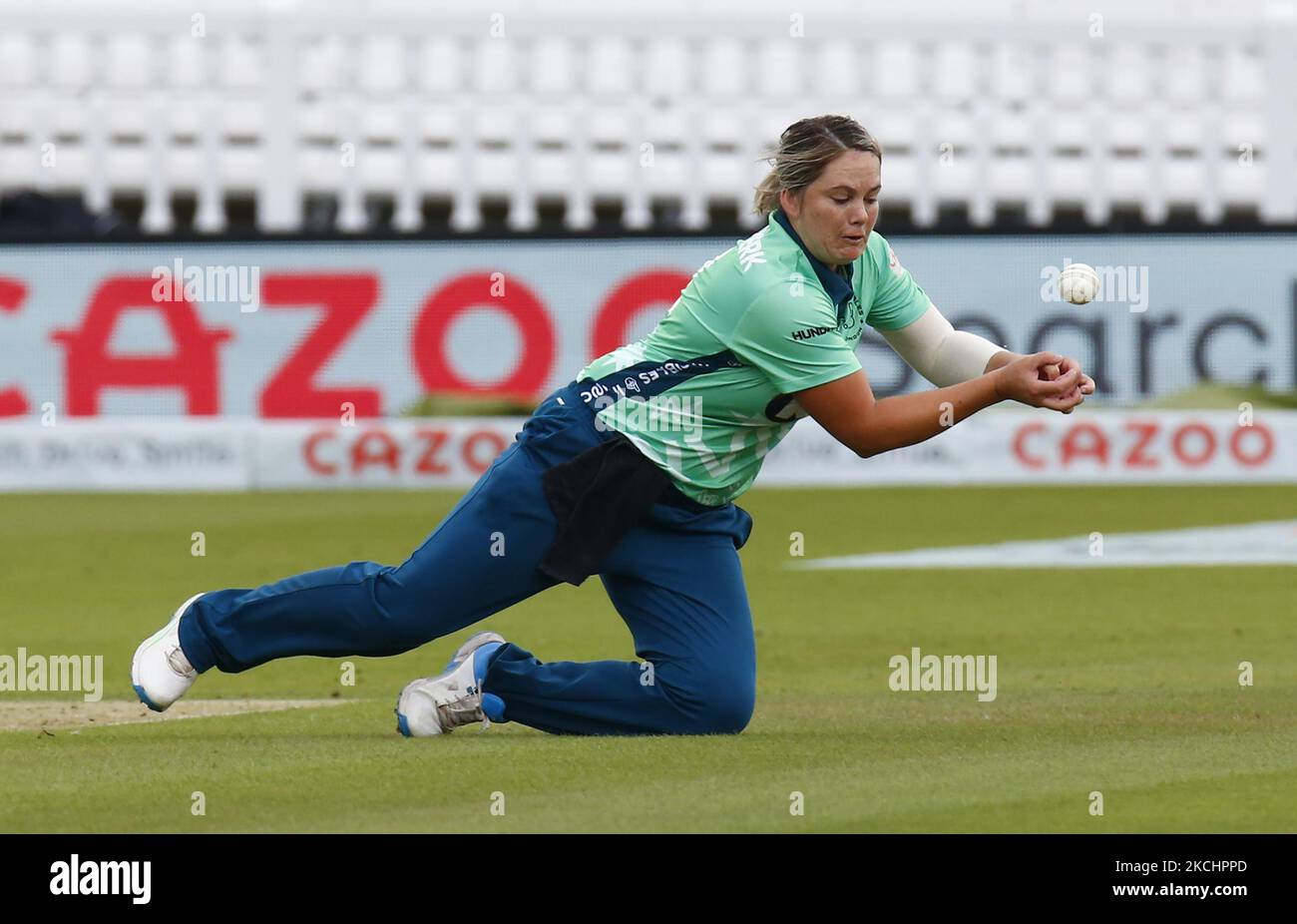 Dane Van Niekerk of Oval Invincibles Women during The Hundred between ...