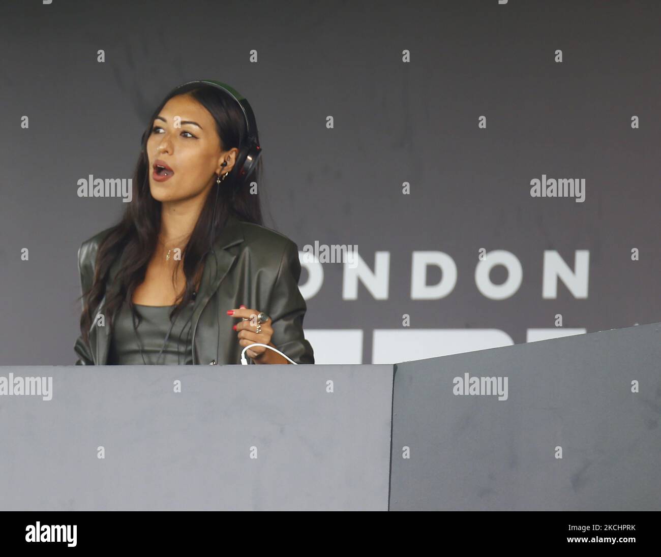 LONDON, ENGLAND - July 25:DJ Jess Iszatt during The Hundred between ...