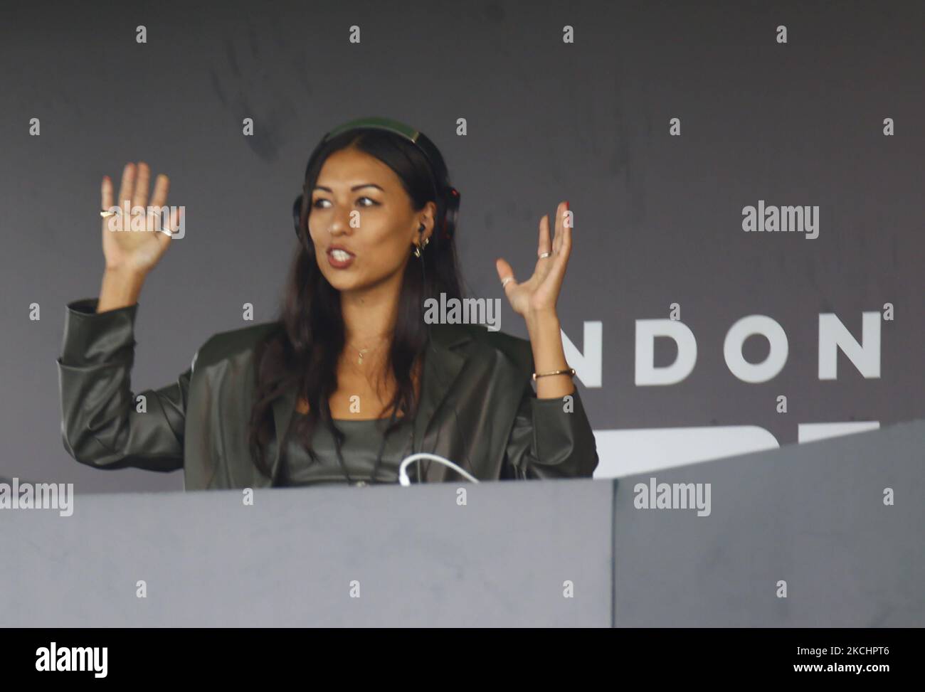 LONDON, ENGLAND - July 25:DJ Jess Iszatt during The Hundred between ...