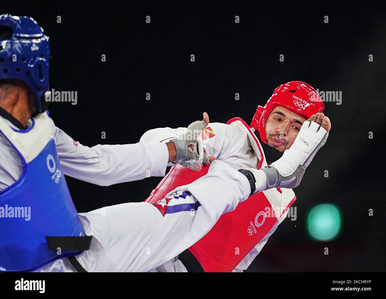 Alba Castillo from Cuba and Dejan Georgievski from Macedonian during ...