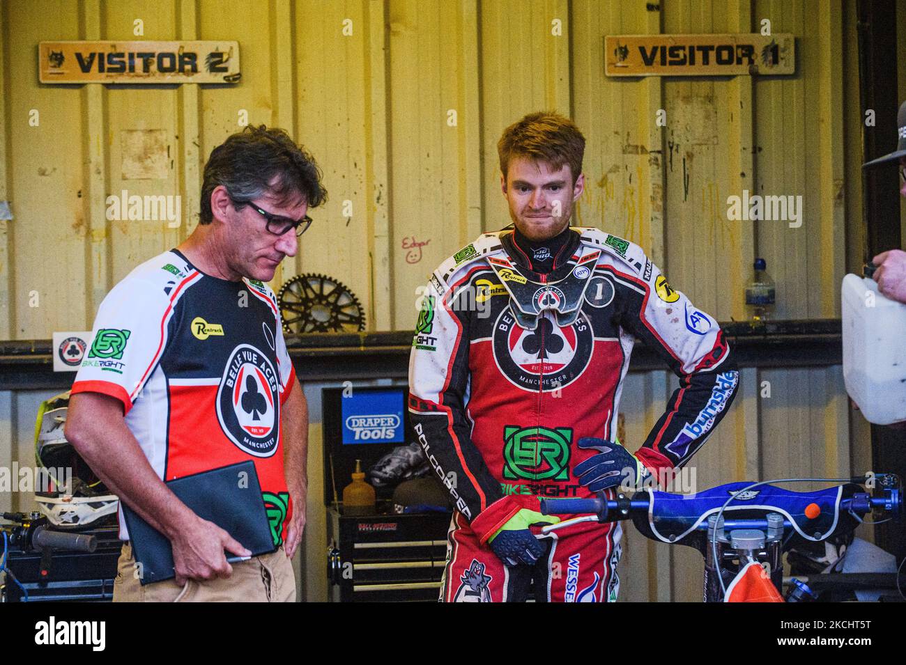 Mark Lemon (left) with Brady Kurtz chat in the interval during the SGB ...