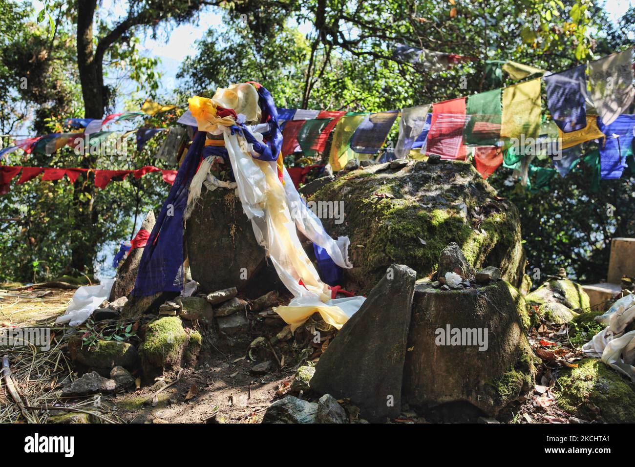 Holy unity blood stone at Kabi Longstok, Sikkim, India, on November 06 ...