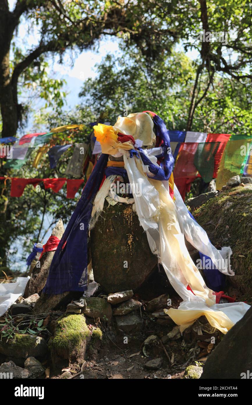 Holy unity blood stone at Kabi Longstok, Sikkim, India, on November 06 ...