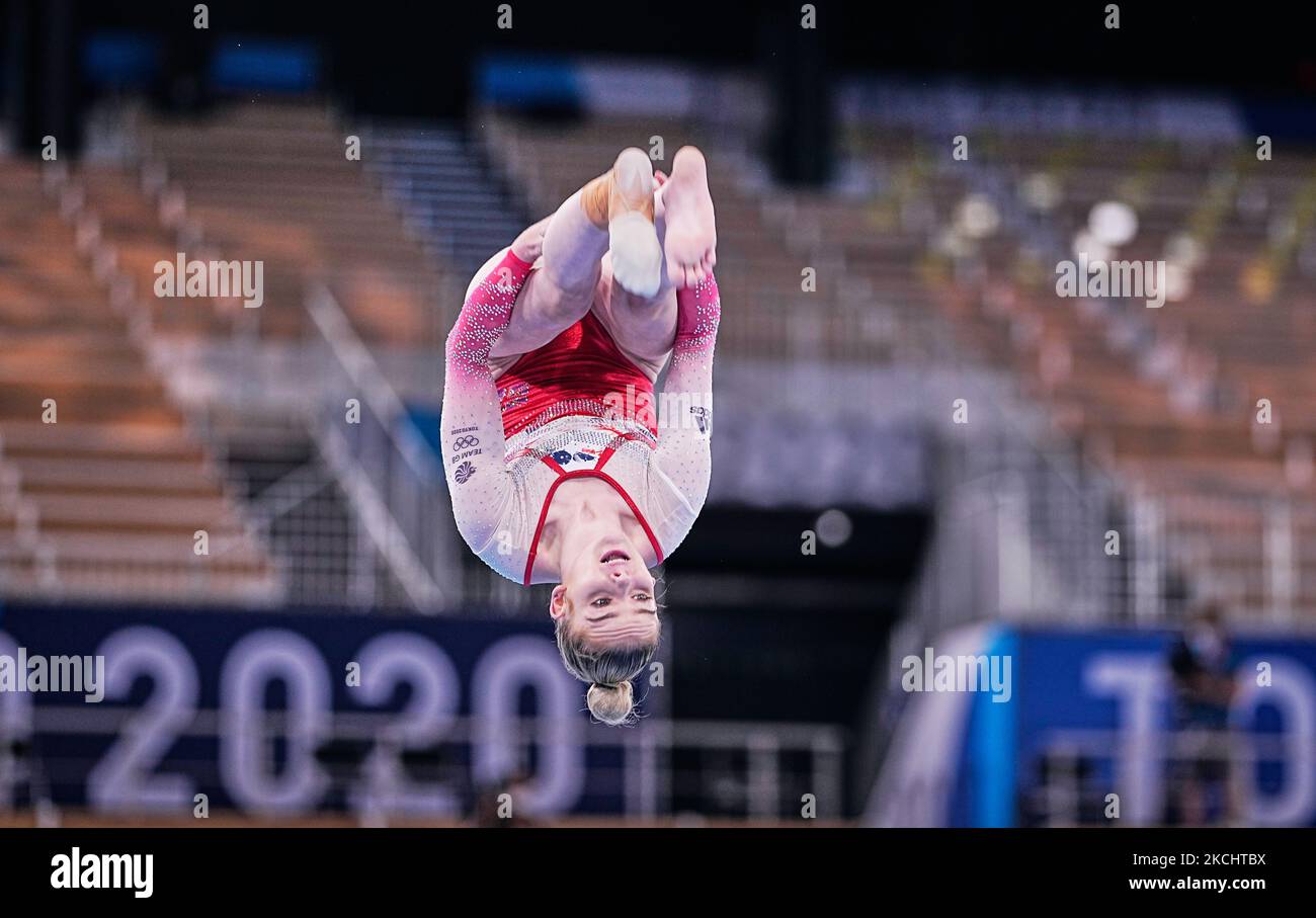 Alice Kinsella of Great Britain during women's Artistic Gymnastics team ...