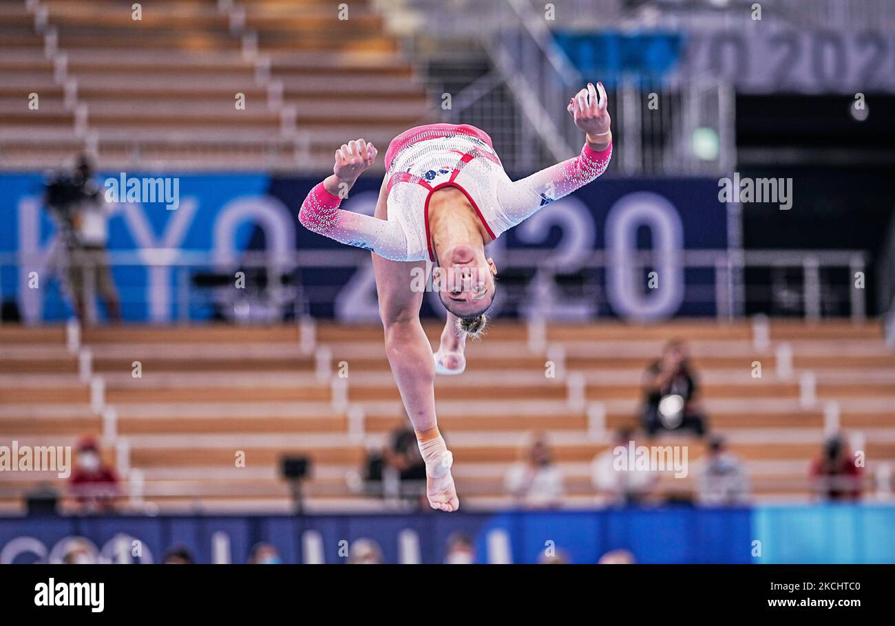 Amelie Morgan of Great Britain during women's Artistic Gymnastics team ...