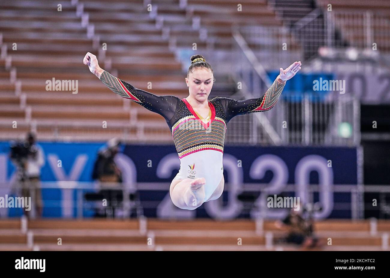 Alice Kinsella of Great Britain during women's Artistic Gymnastics team ...