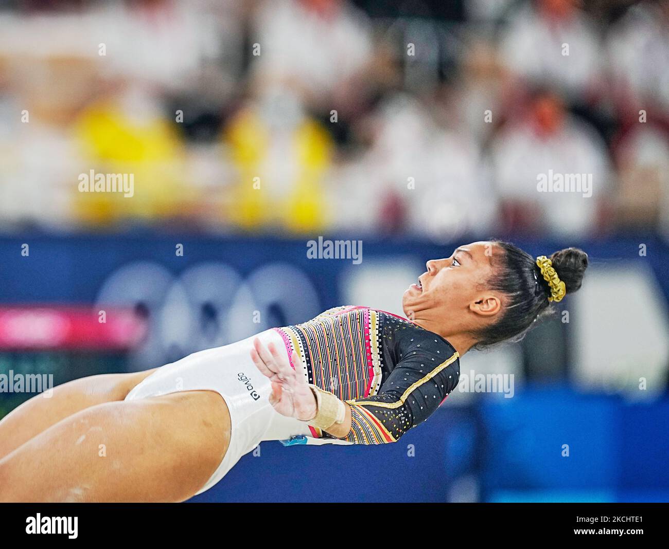 Jutta Verkest of Belgium during women's Artistic Gymnastics team final ...