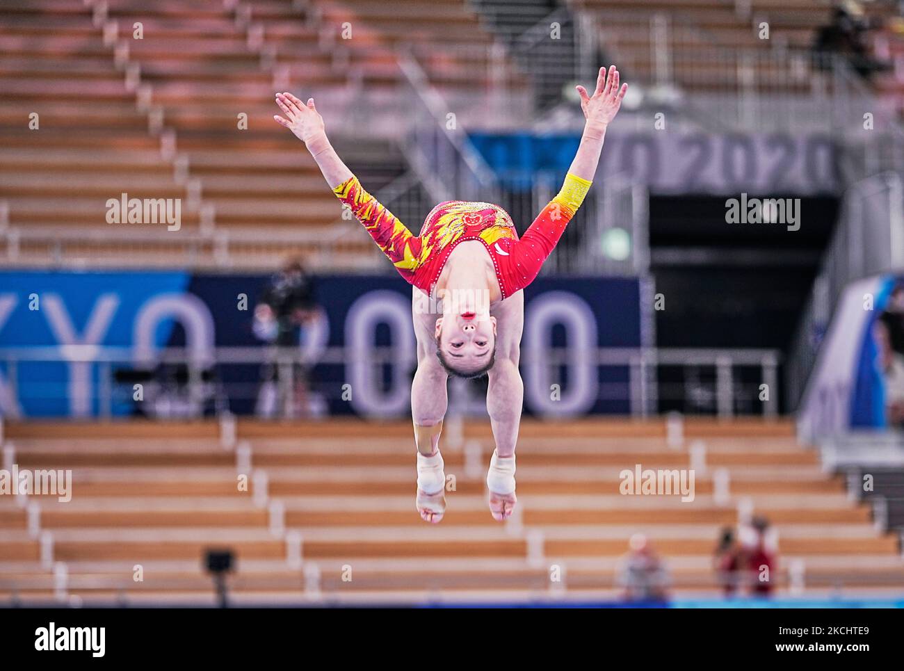 Alice Kinsella of Great Britain during women's Artistic Gymnastics team ...