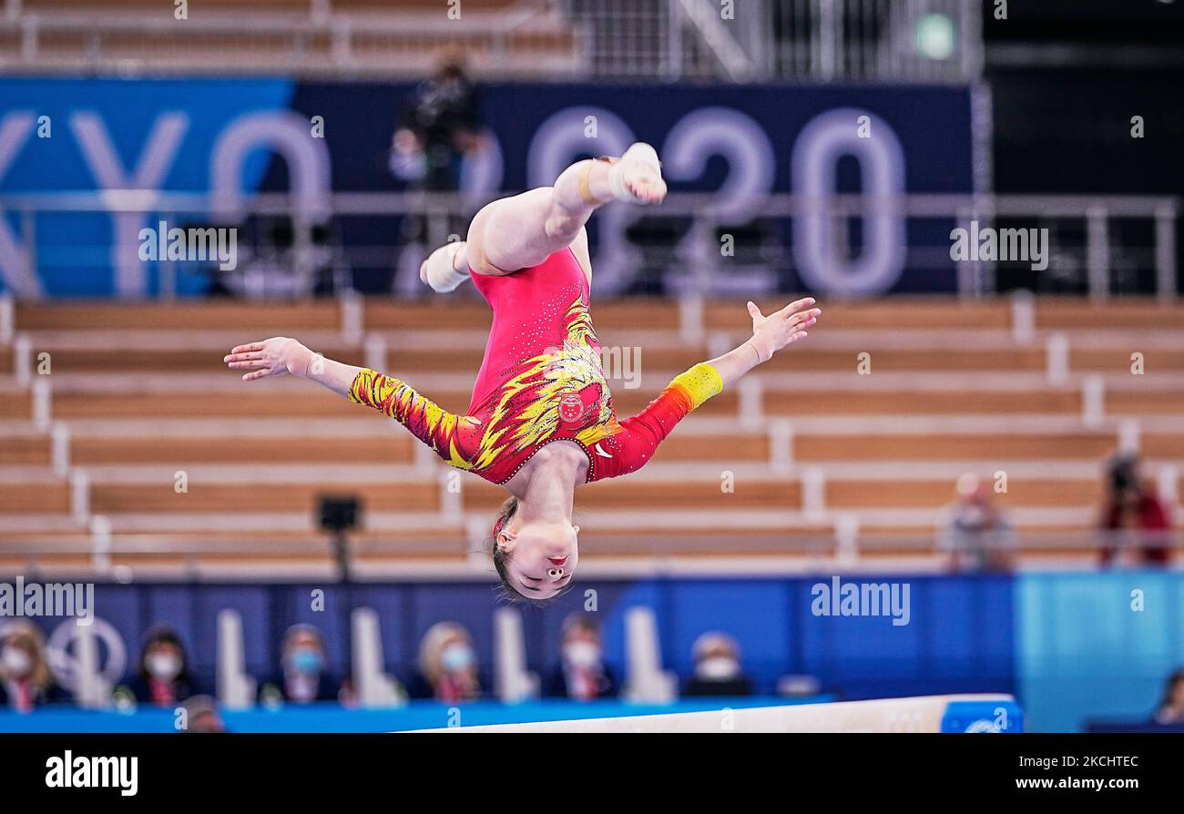 Alice Kinsella of Great Britain during women's Artistic Gymnastics team ...