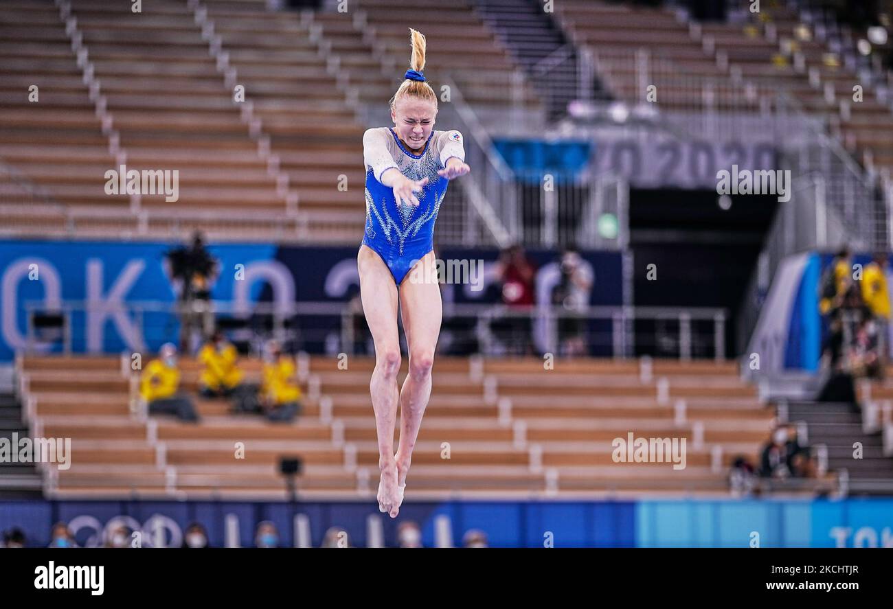 Viktoriia Listunova of Russian Olympic Committee during women's ...