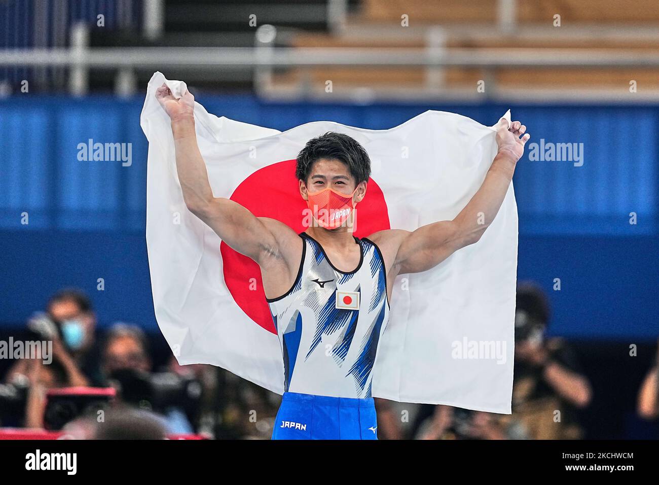 Daiki Hashimoto of Japan after winning gold in mens all around final in ...