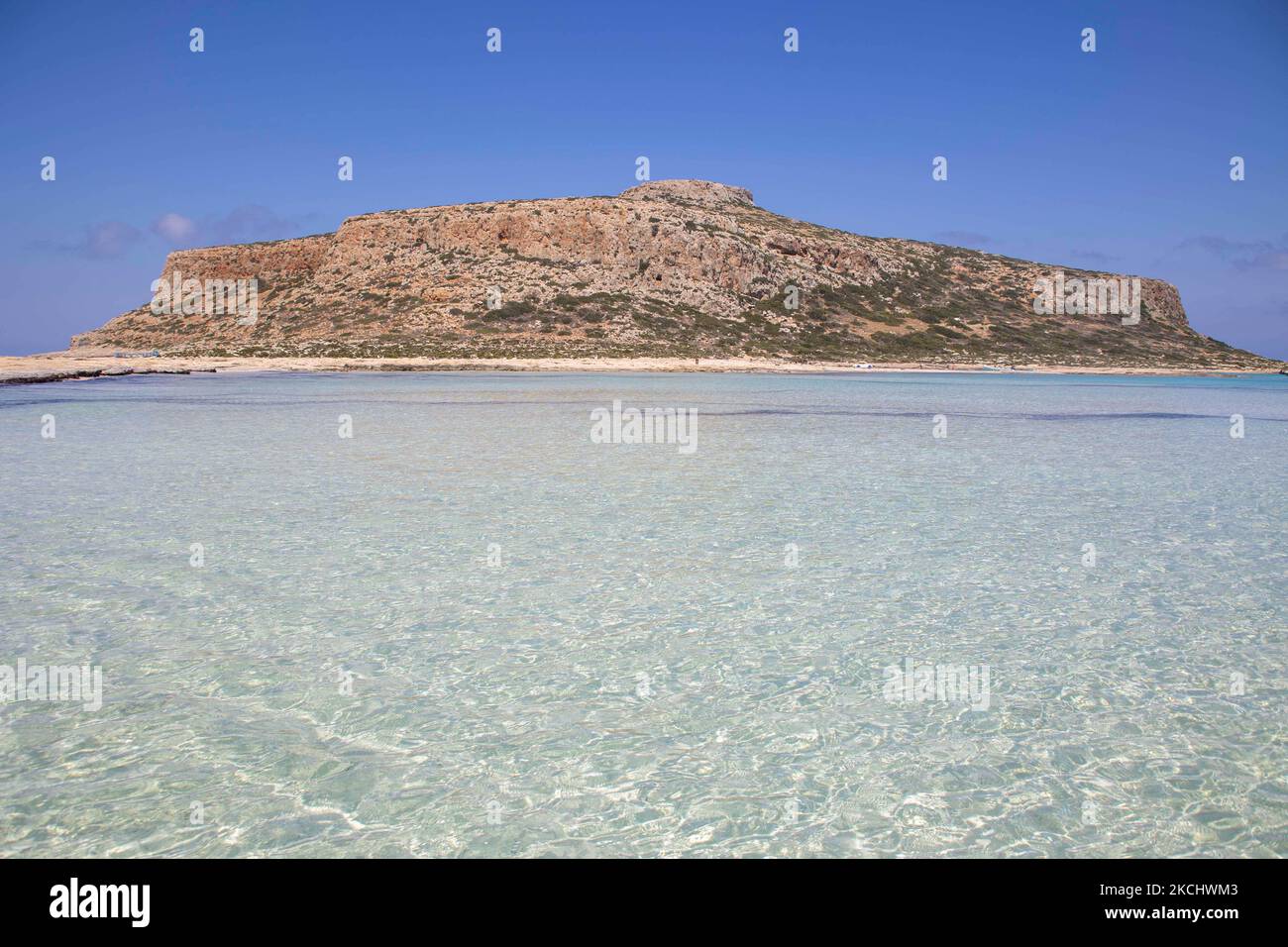 Balos Beach, the incredible lagoon, with the pool like turquoise exotic ...
