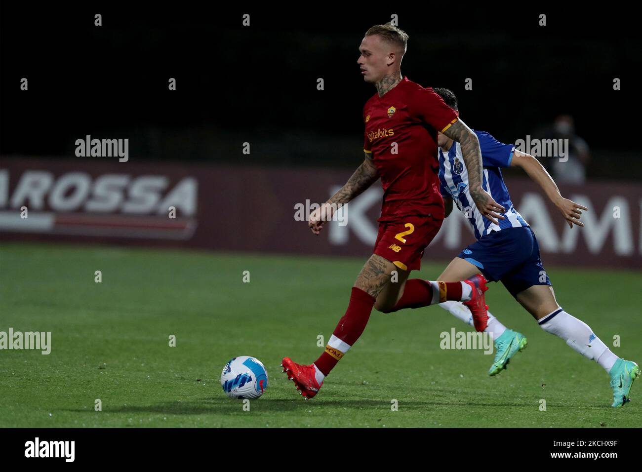 Rick Karsdorp of AS Roma in action during an international club ...