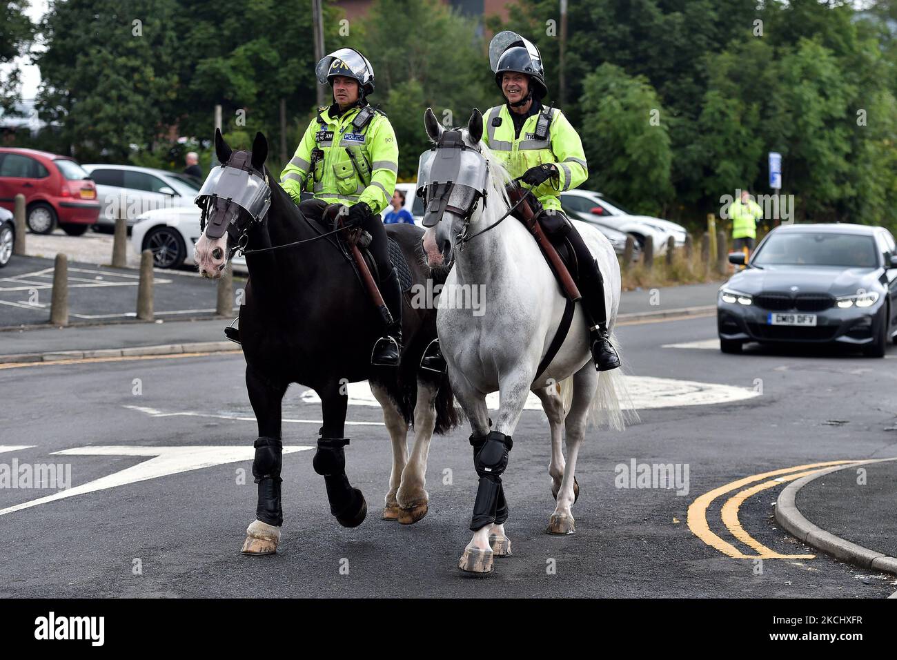 Police patrol around the ground hi-res stock photography and images - Alamy