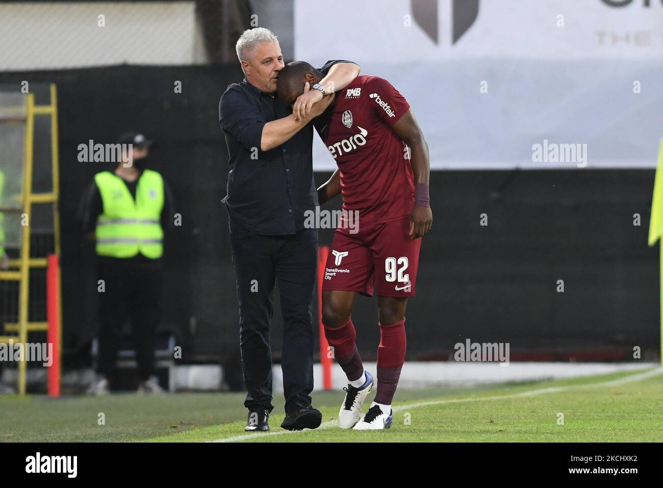 Players of CFR Cluj celebrating first goal during CFR Cluj vs Lincoln ...