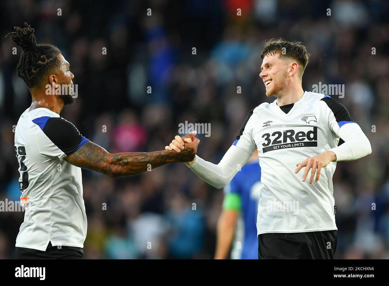 Max Bird of Derby County celebrates after scoring a goal to make it 1-0 ...