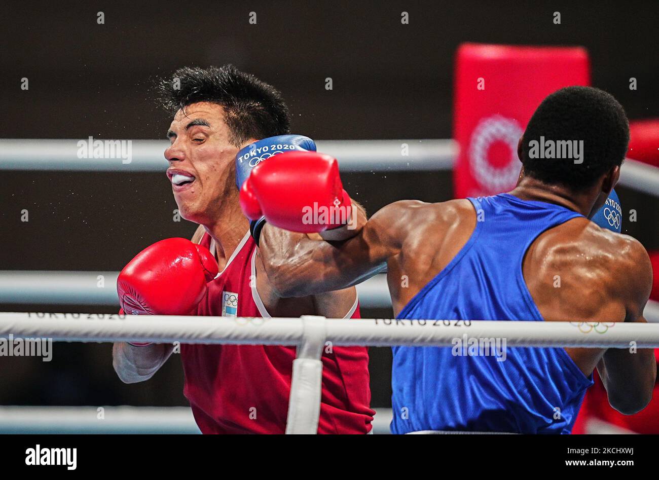 Daniel Francisco Veron from Argentina and Euri Cedeno Martinez from the ...