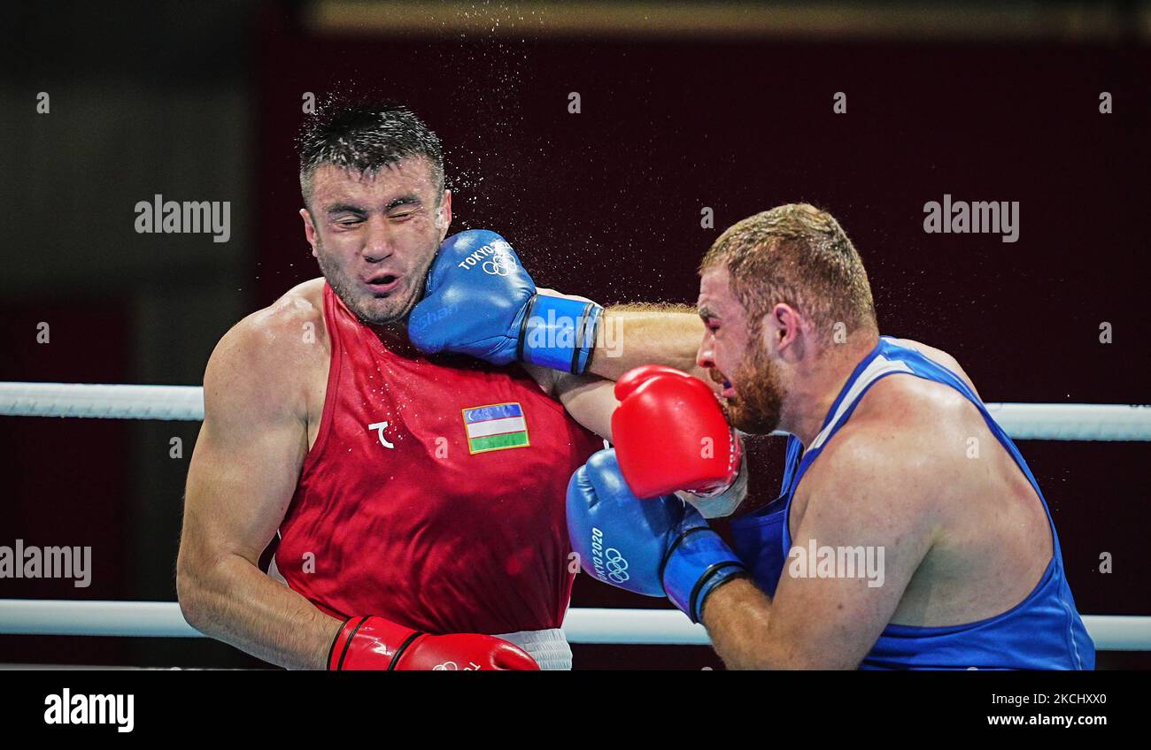 Bakhodir Jalolov from Uzbekistan and Mahammad Abdullayev from ...