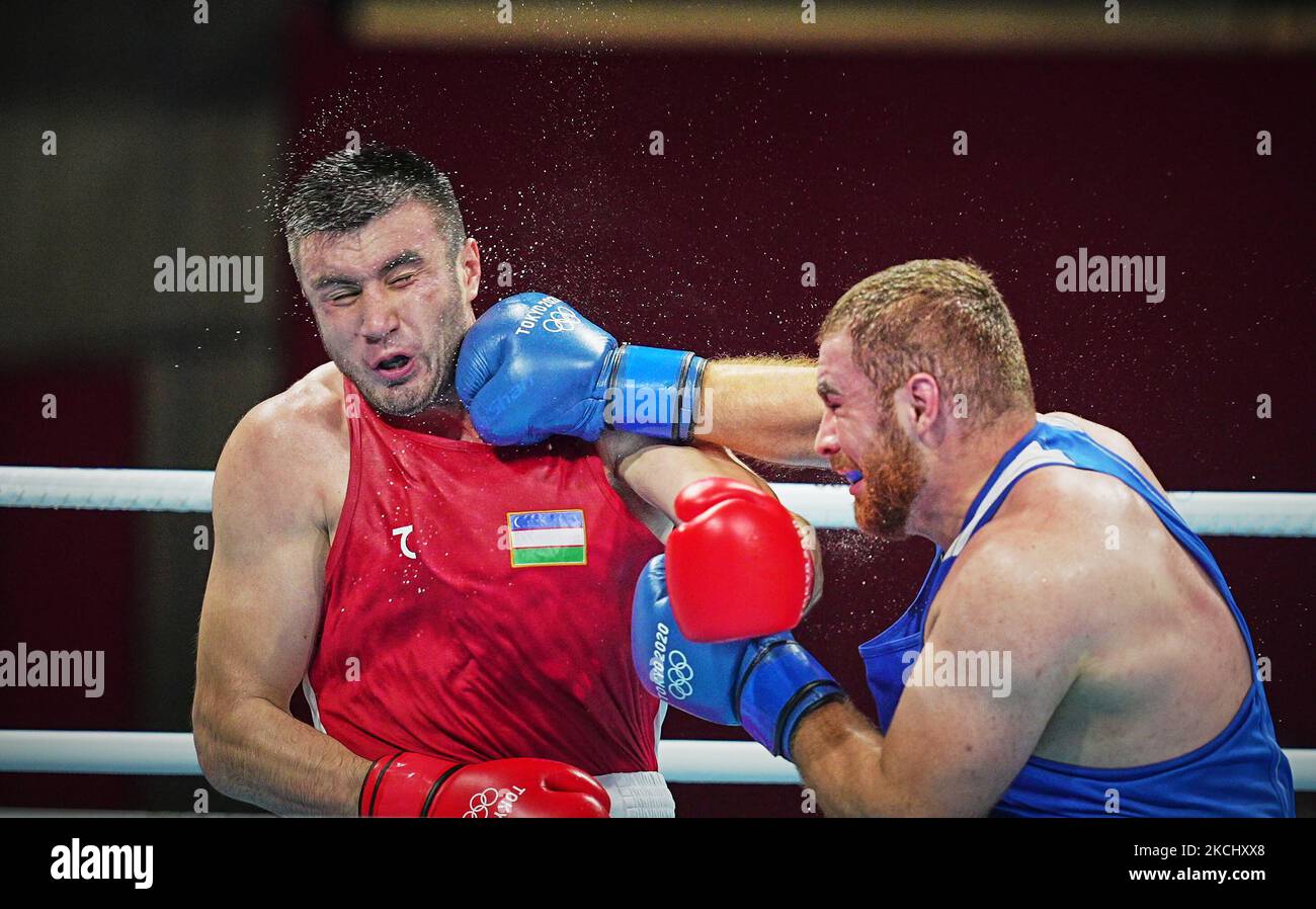 Bakhodir Jalolov from Uzbekistan and Mahammad Abdullayev from ...