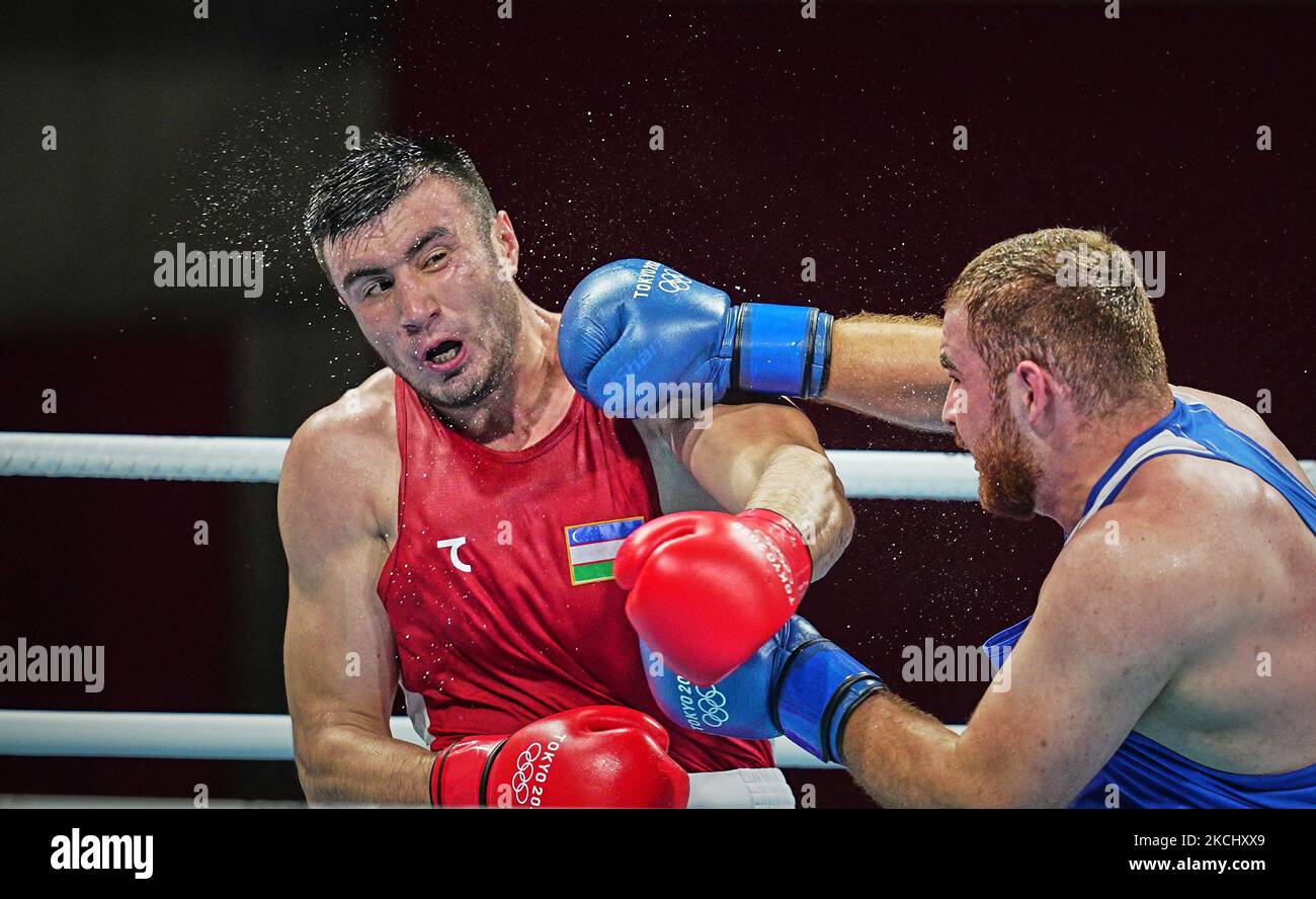 Bakhodir Jalolov from Uzbekistan and Mahammad Abdullayev from ...