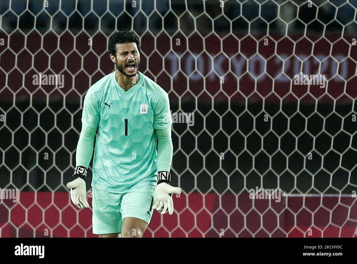 (1) Mohamed ELSHENAWY the goalkeeper of Team Egypt reacts during the ...