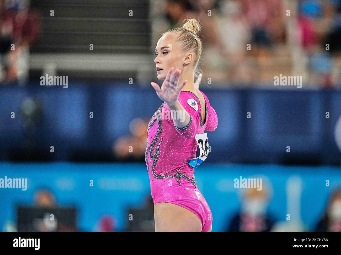 Angelina Melnikova of Russian Olympic Committee during the all around ...
