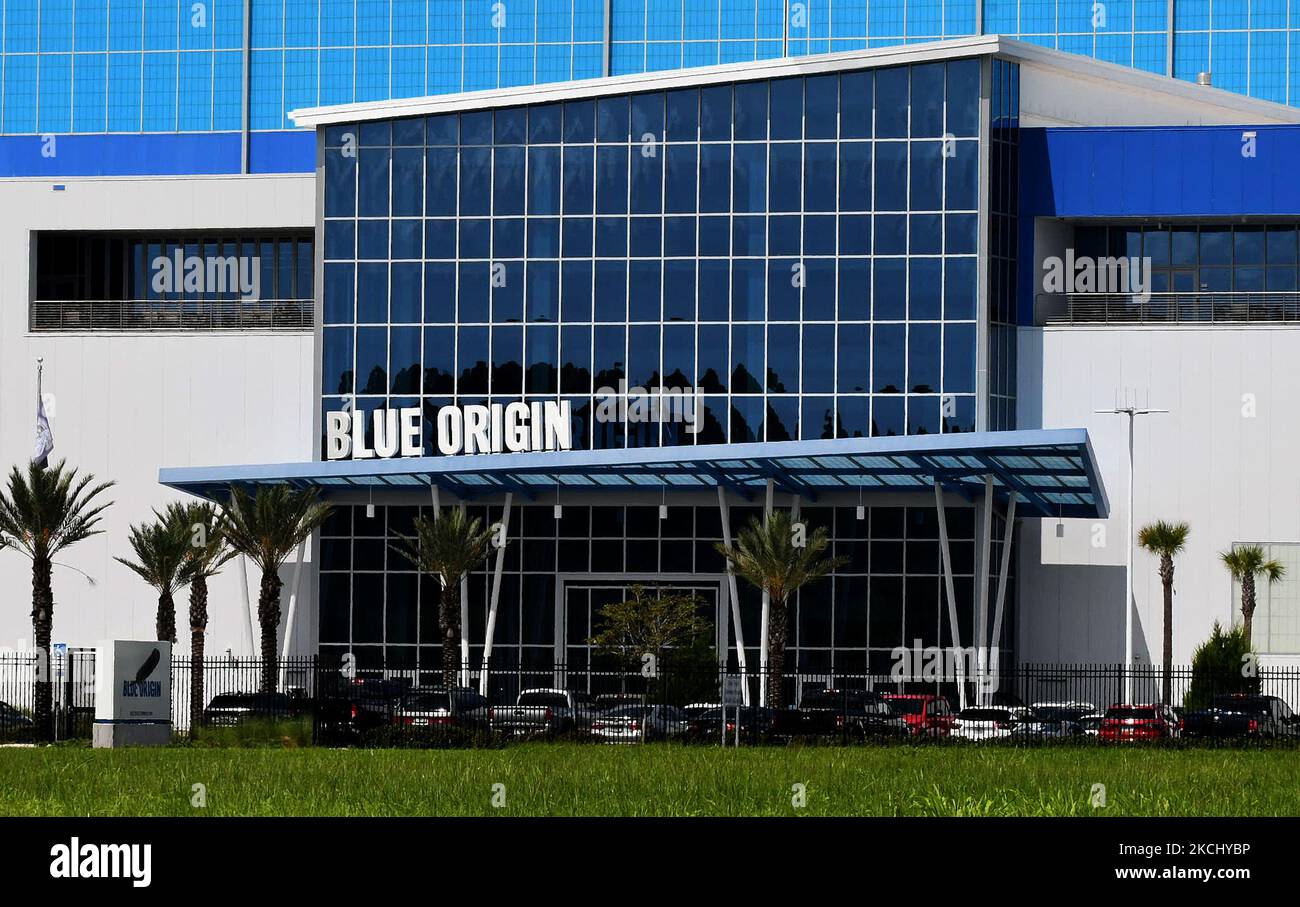 Blue Origin's New Glenn rocket factory is seen on July 29, 2021 in Cape ...