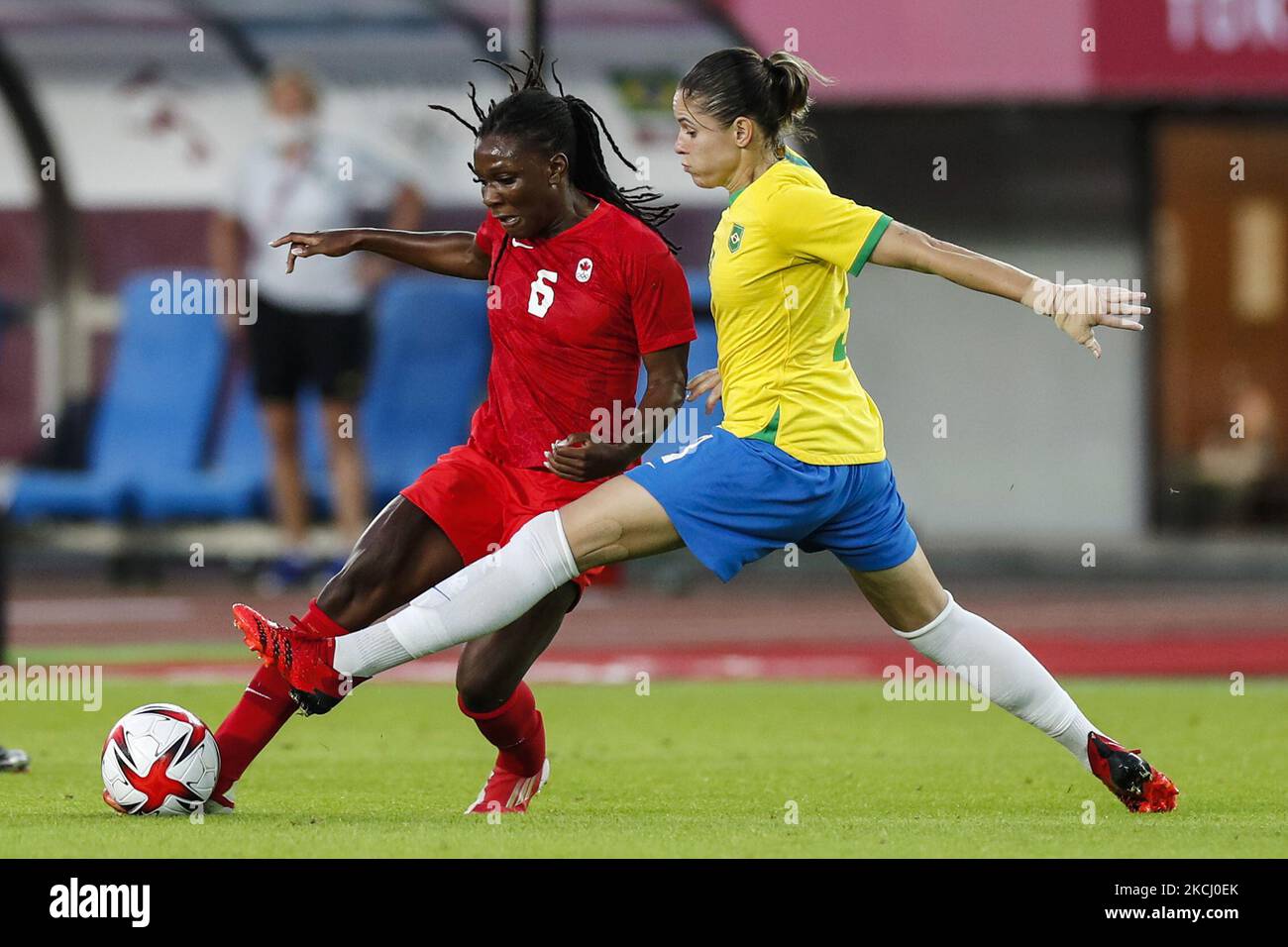 (3) ERIKA of Team Brazil battles for possession with (6) Deanne ROSE of ...