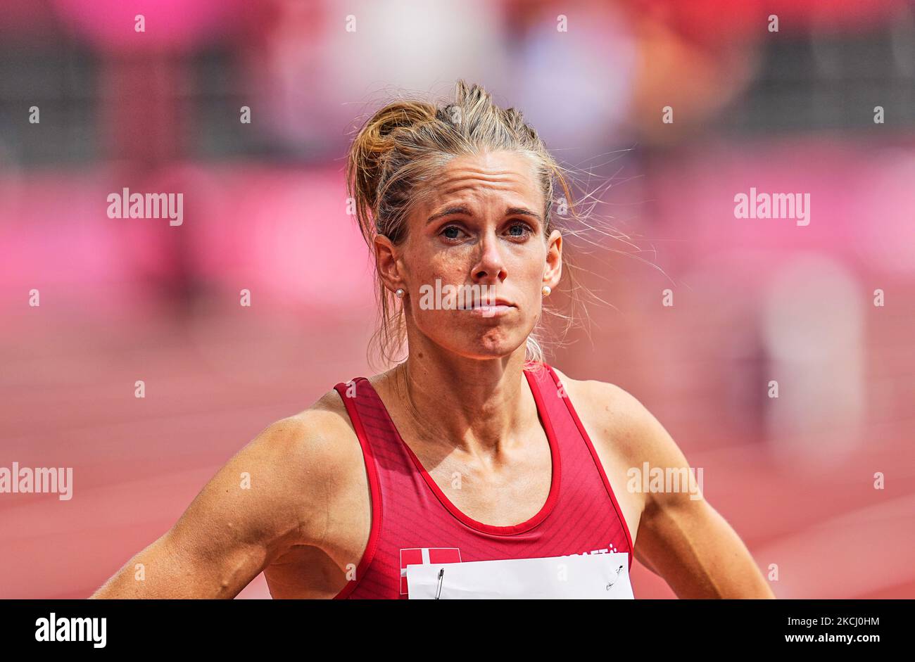 Sara Slott Petersen from Denmark during 400 meter hurdles for women at ...