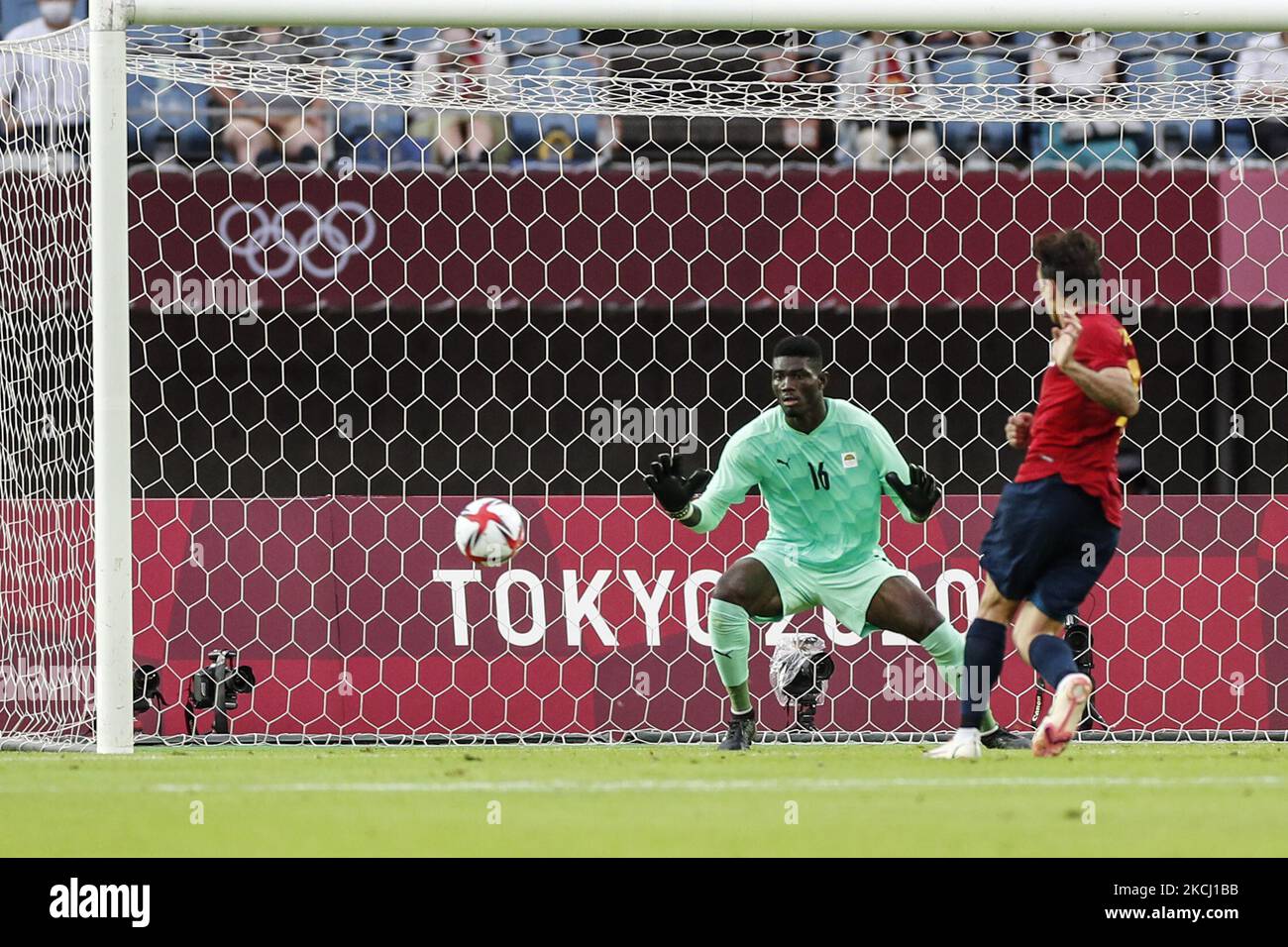 (11) Oyarzabal Mikel of Team Spain scoring their side's Second goal but ...