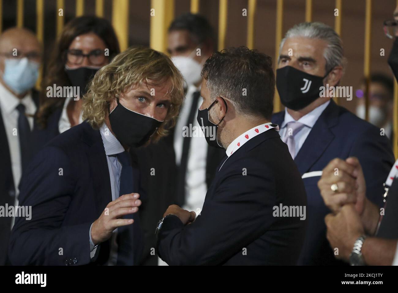 Juventus Vice President Pavel Nedved And Football Director Federico