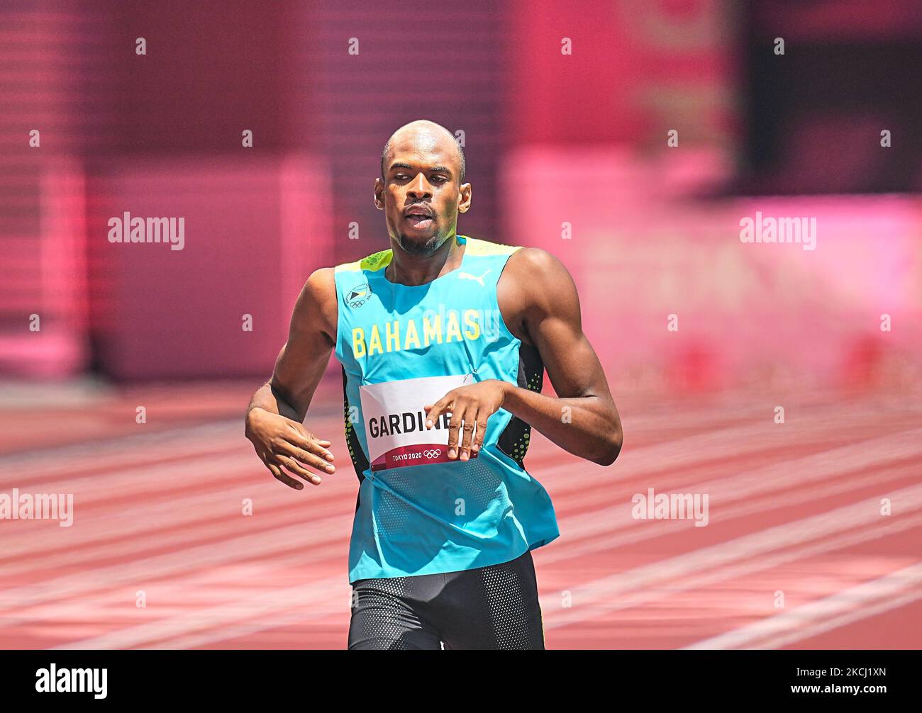 Steven Gardiner from Bahamas during 400m meter for menat the Tokyo ...