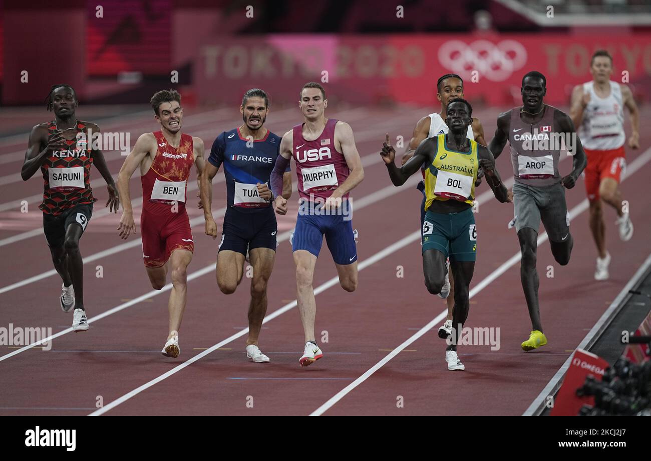 Peter Bol during 800 meter for men at the Tokyo Olympics, Tokyo Olympic ...