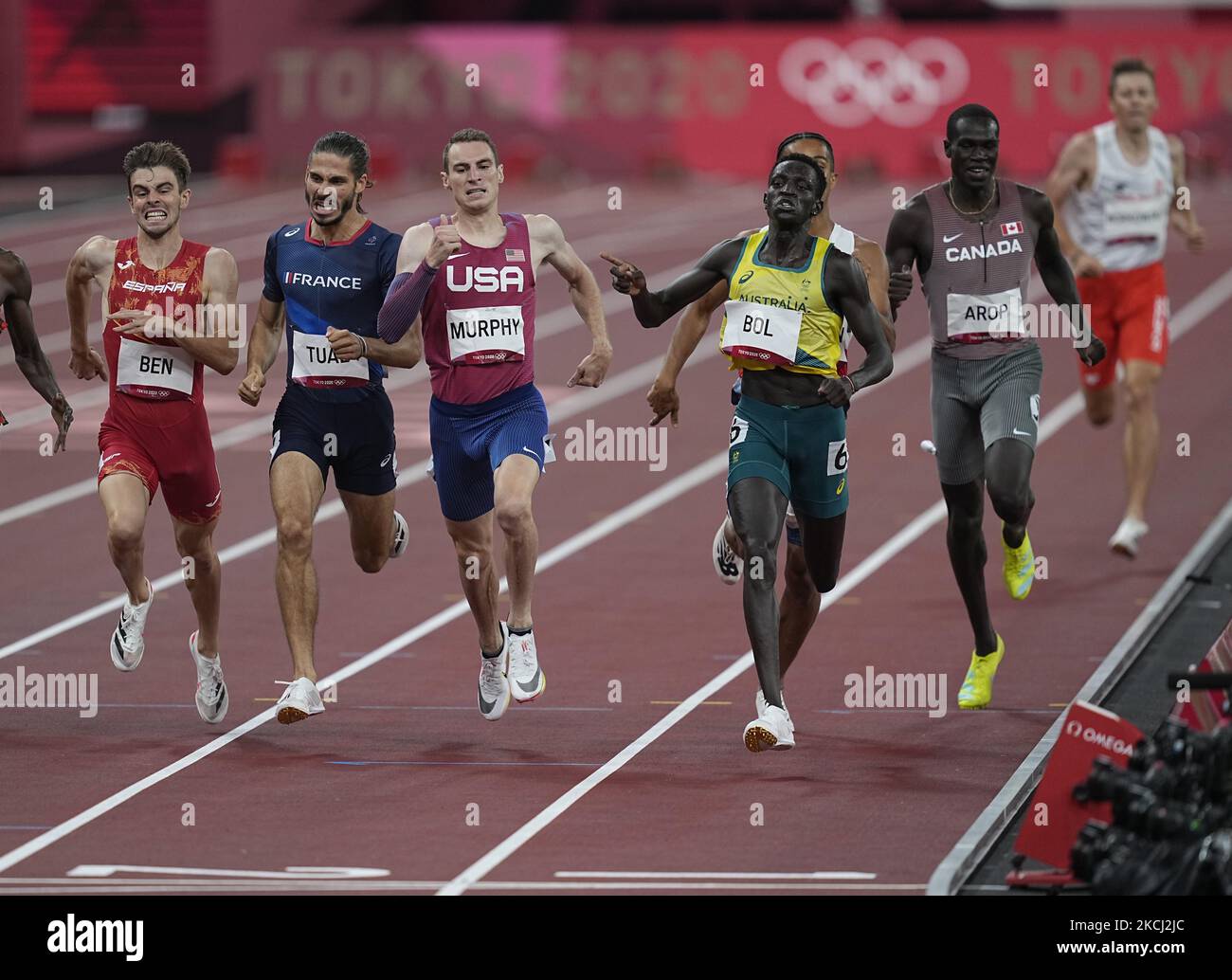 Peter Bol during 800 meter for men at the Tokyo Olympics, Tokyo Olympic ...