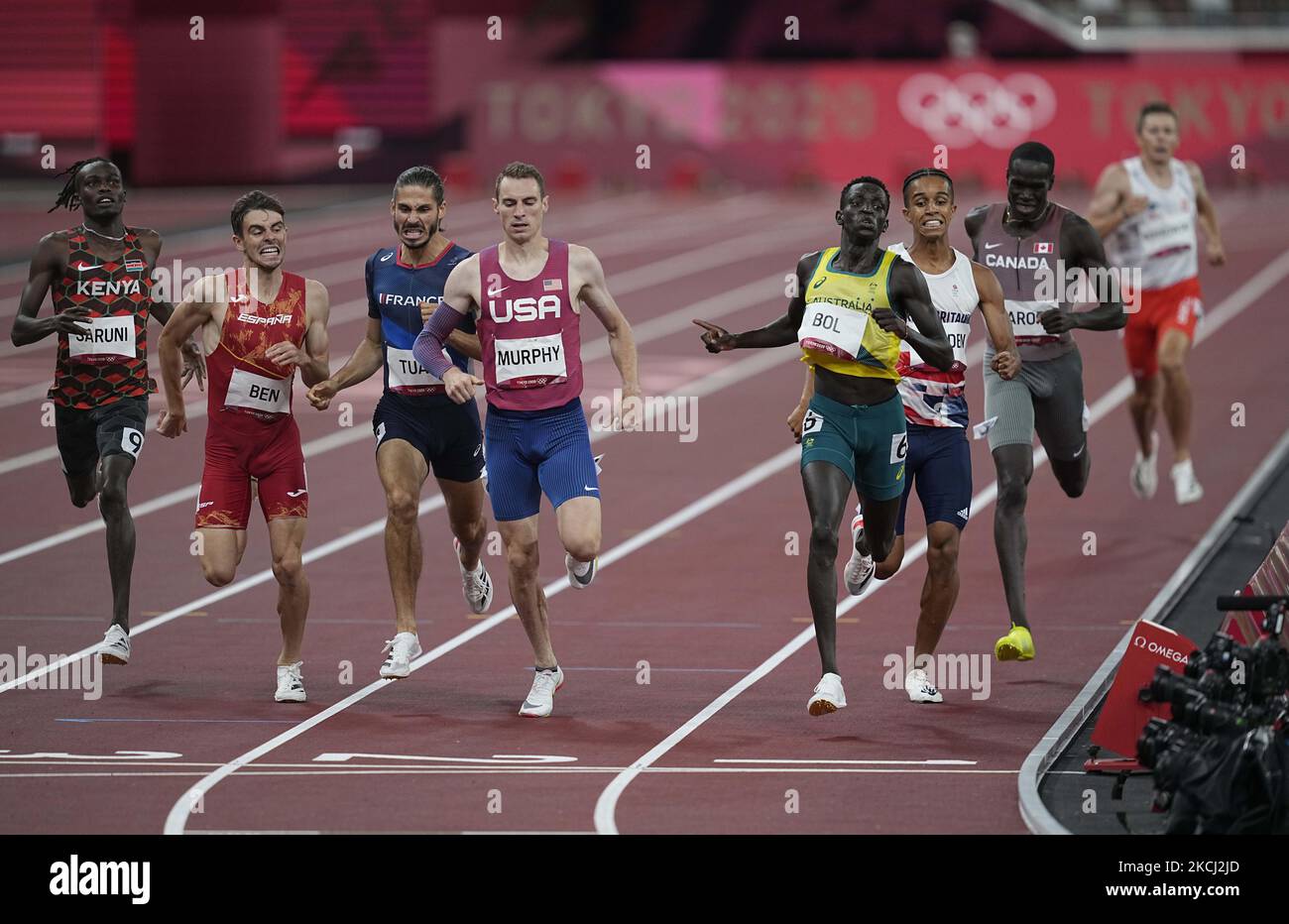 Peter Bol during 800 meter for men at the Tokyo Olympics, Tokyo Olympic ...