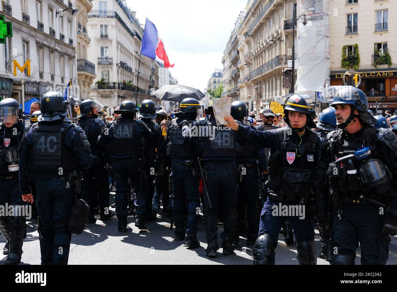 Very important police device during the demonstration against the ...