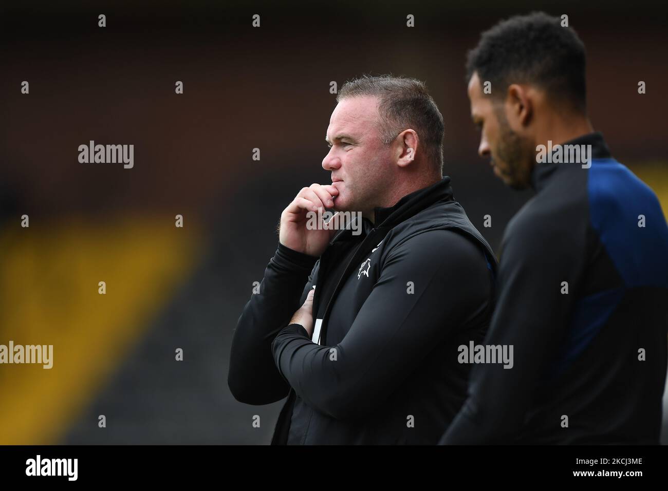 Wayne Rooney, manager of Derby County during the Pre-season Friendly ...