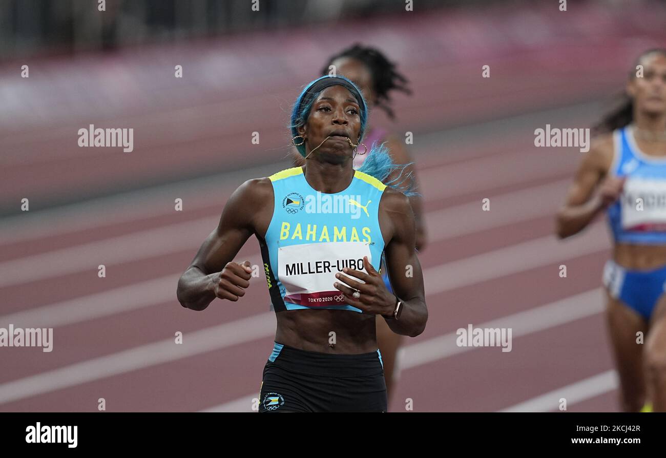 Shaunae Miller-Uibo from Bahamas during 200 meter for women at the ...