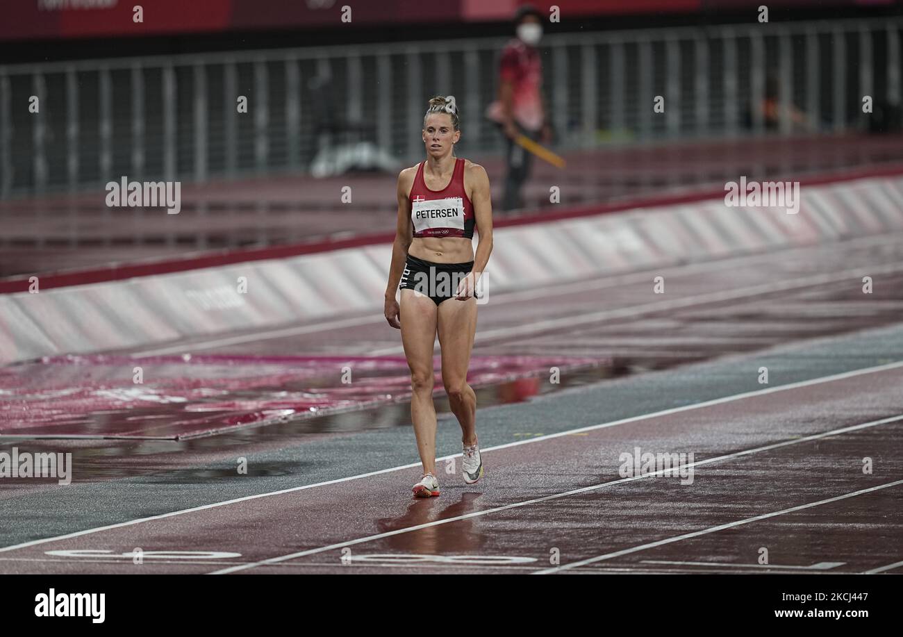 Sara Slott Petersen during 400 meter hurdles for women at the Tokyo ...