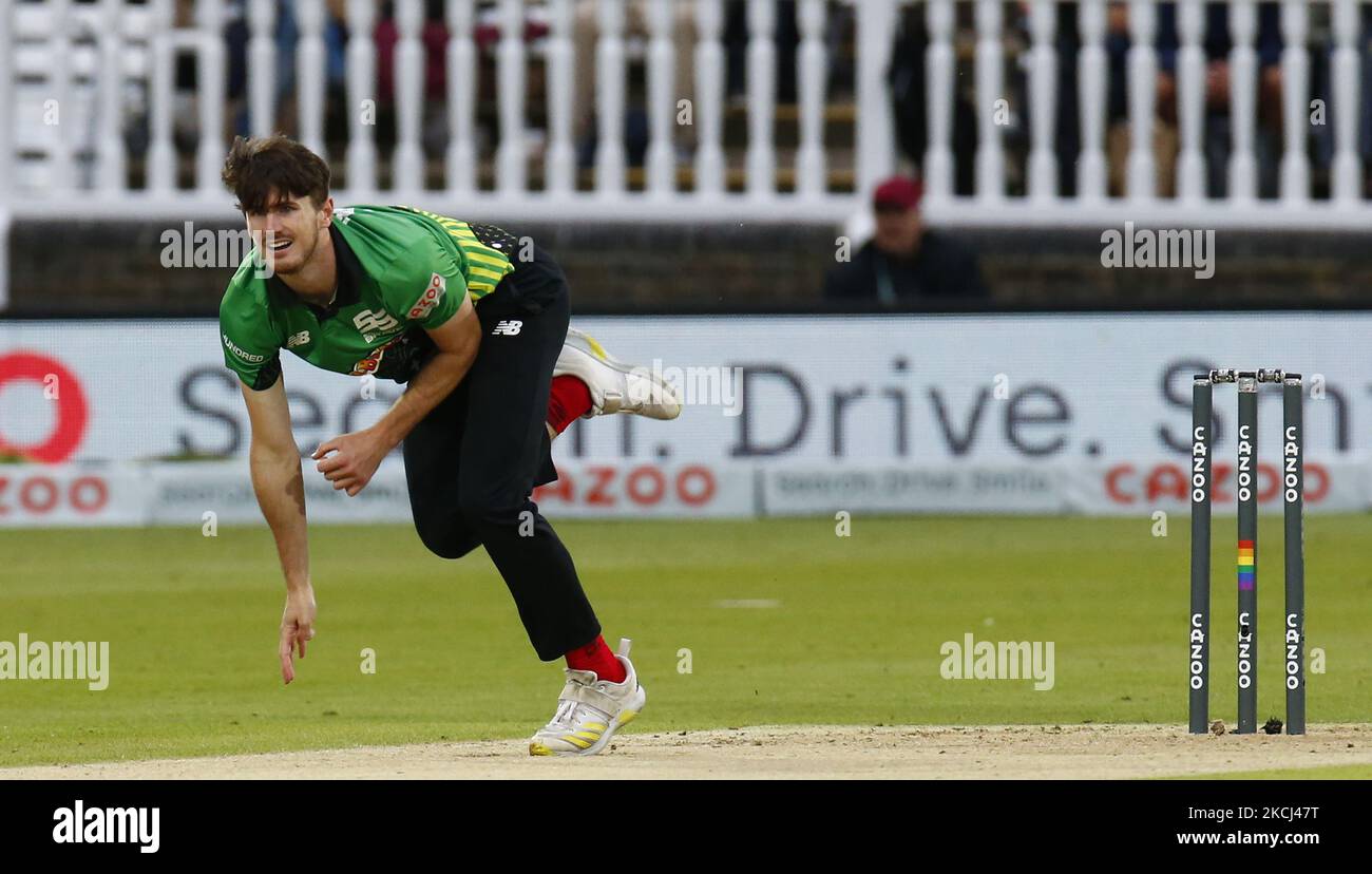 George Garton of Southern Brave during The Hundred between London ...