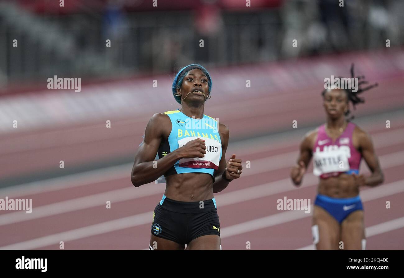 Shaunae Miller-Uibo from Bahamas during 200 meter for women at the ...