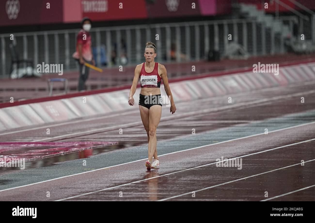 Sara Slott Petersen during 400 meter hurdles for women at the Tokyo ...