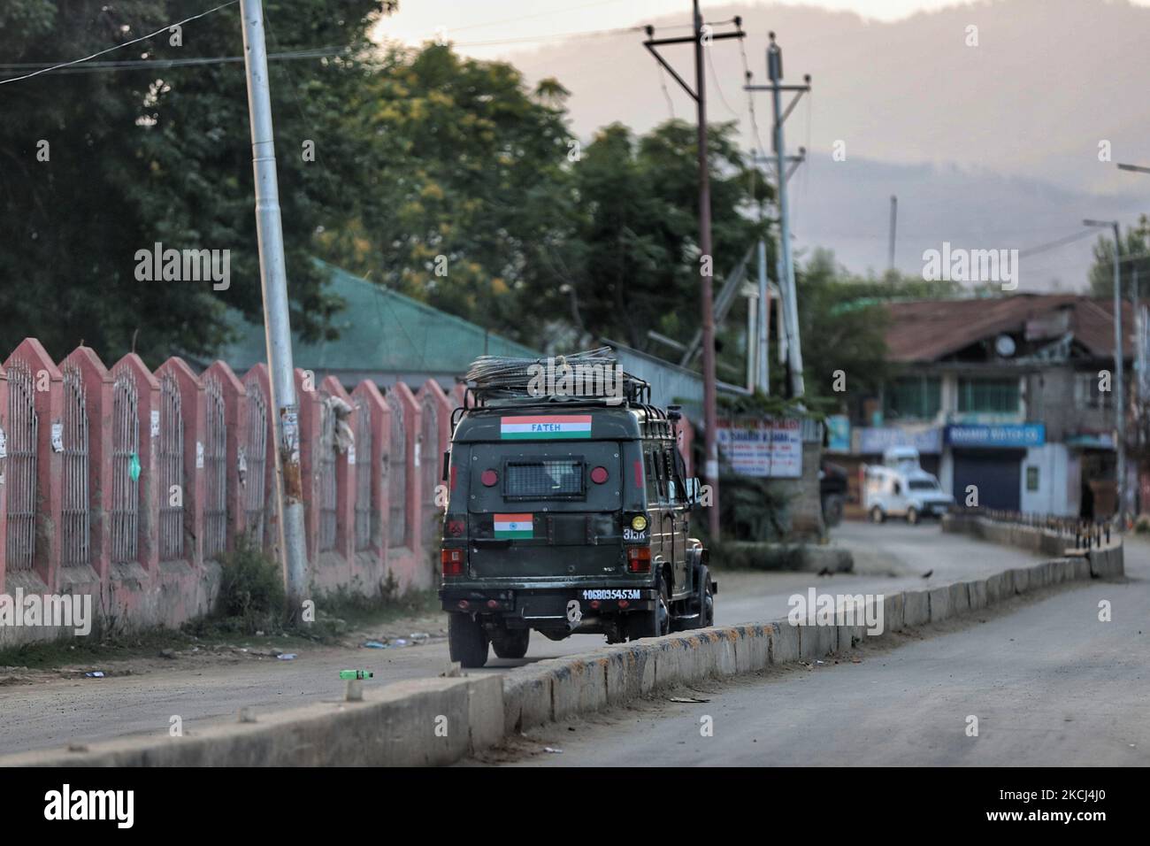 Indian army soldiers in armoured vehicles after a Cordon and search ...