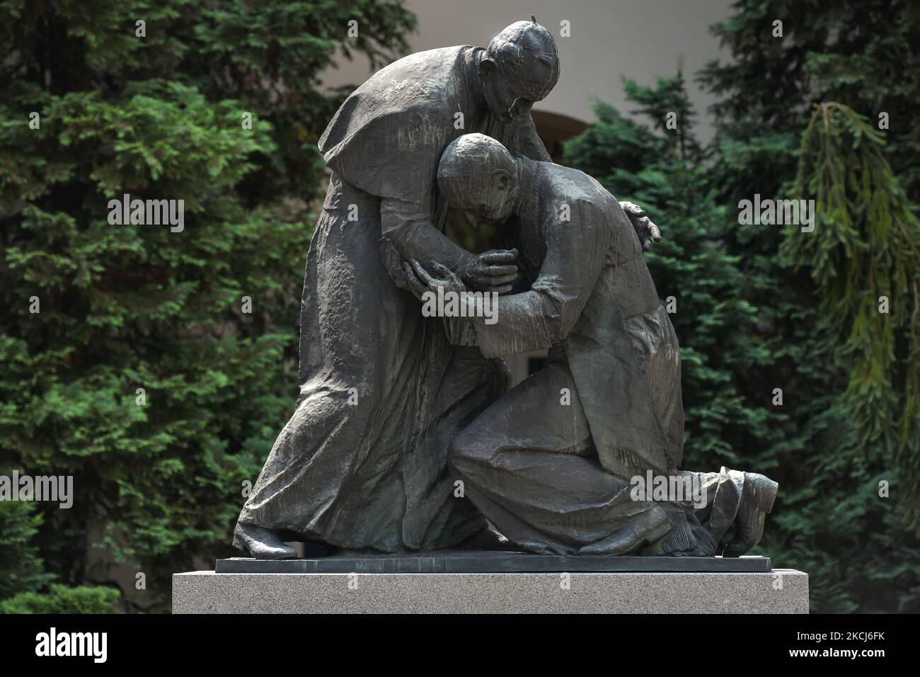 Monument in the courtyard of the Catholic University of Lublin (KUL ...