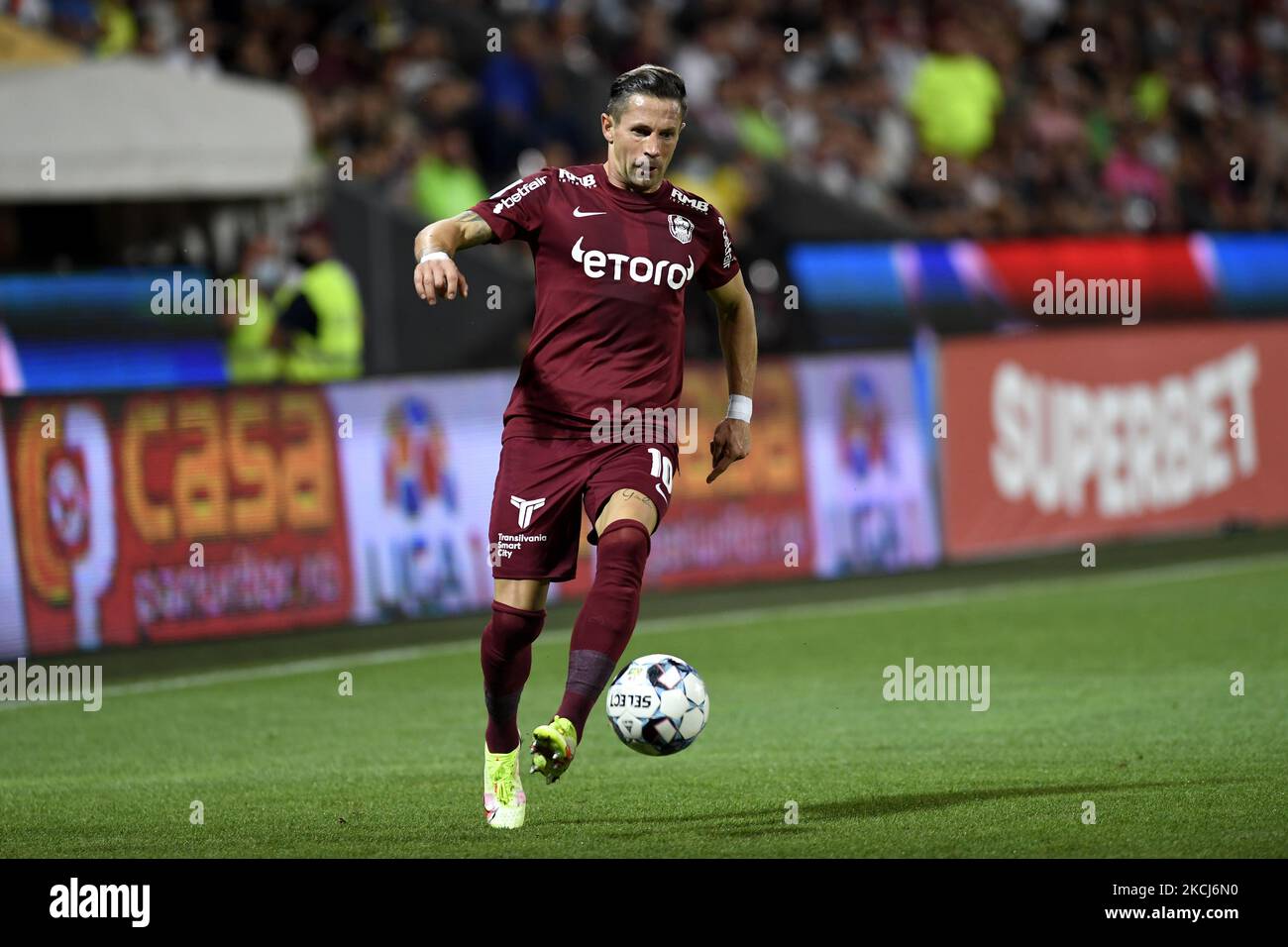 Ciprian Deac in action during the game CFR Cluj vs BSC Young Boys, UEFA ...