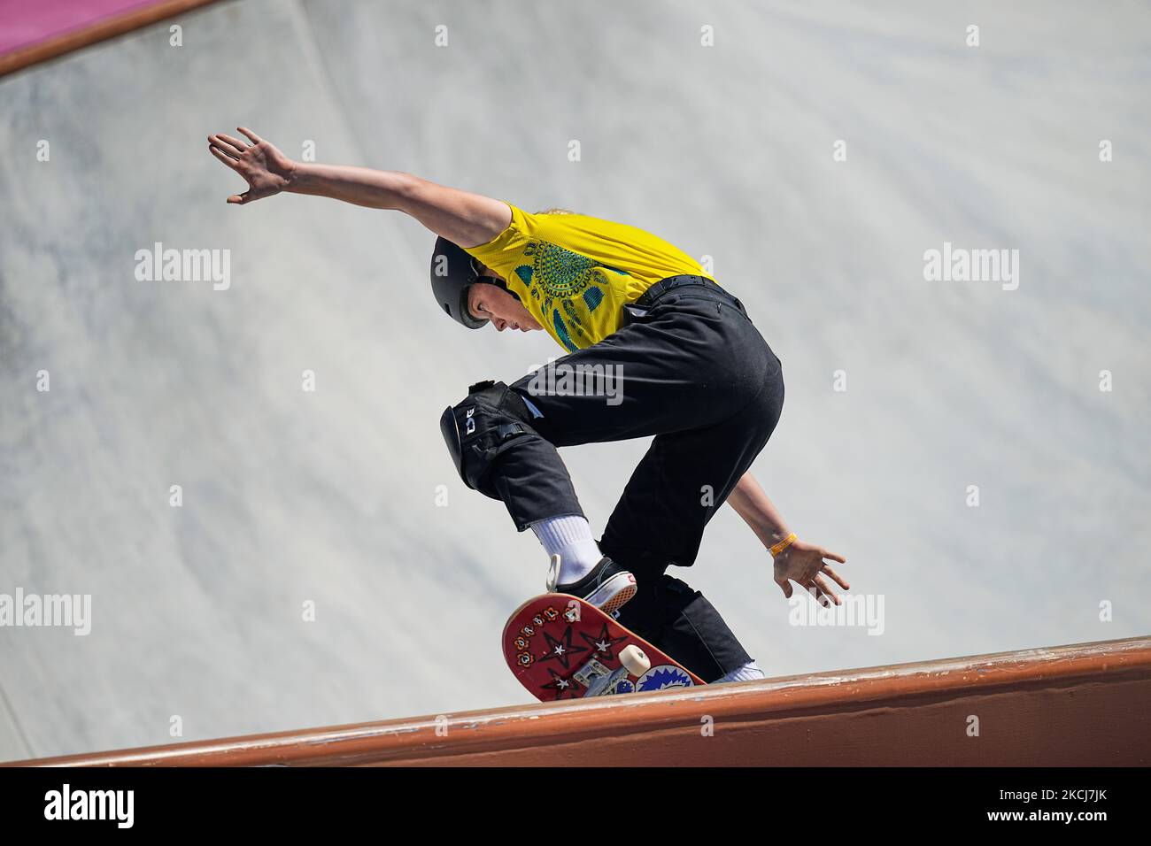 Poppy Olsen during women's park skateboard at the Olympics at Ariake ...