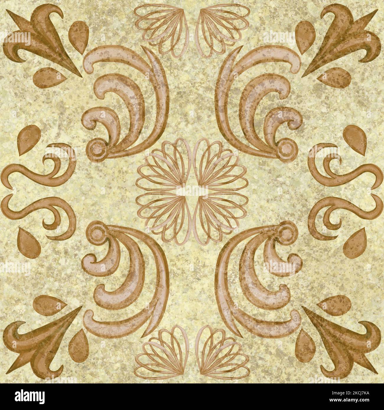 Vintage Moroccan tiles seamless pattern. Endless retro background in ...